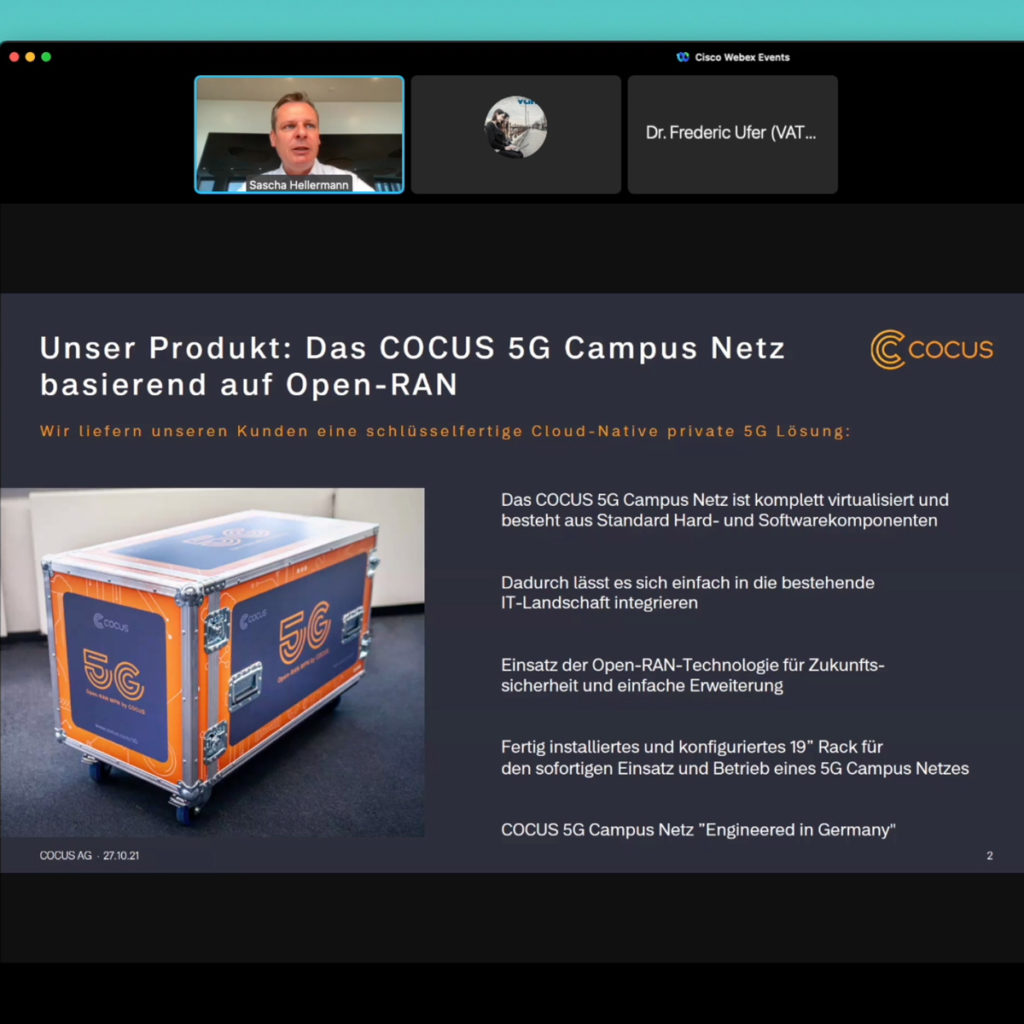 COCUS presents 5G campus network at 5GMasters